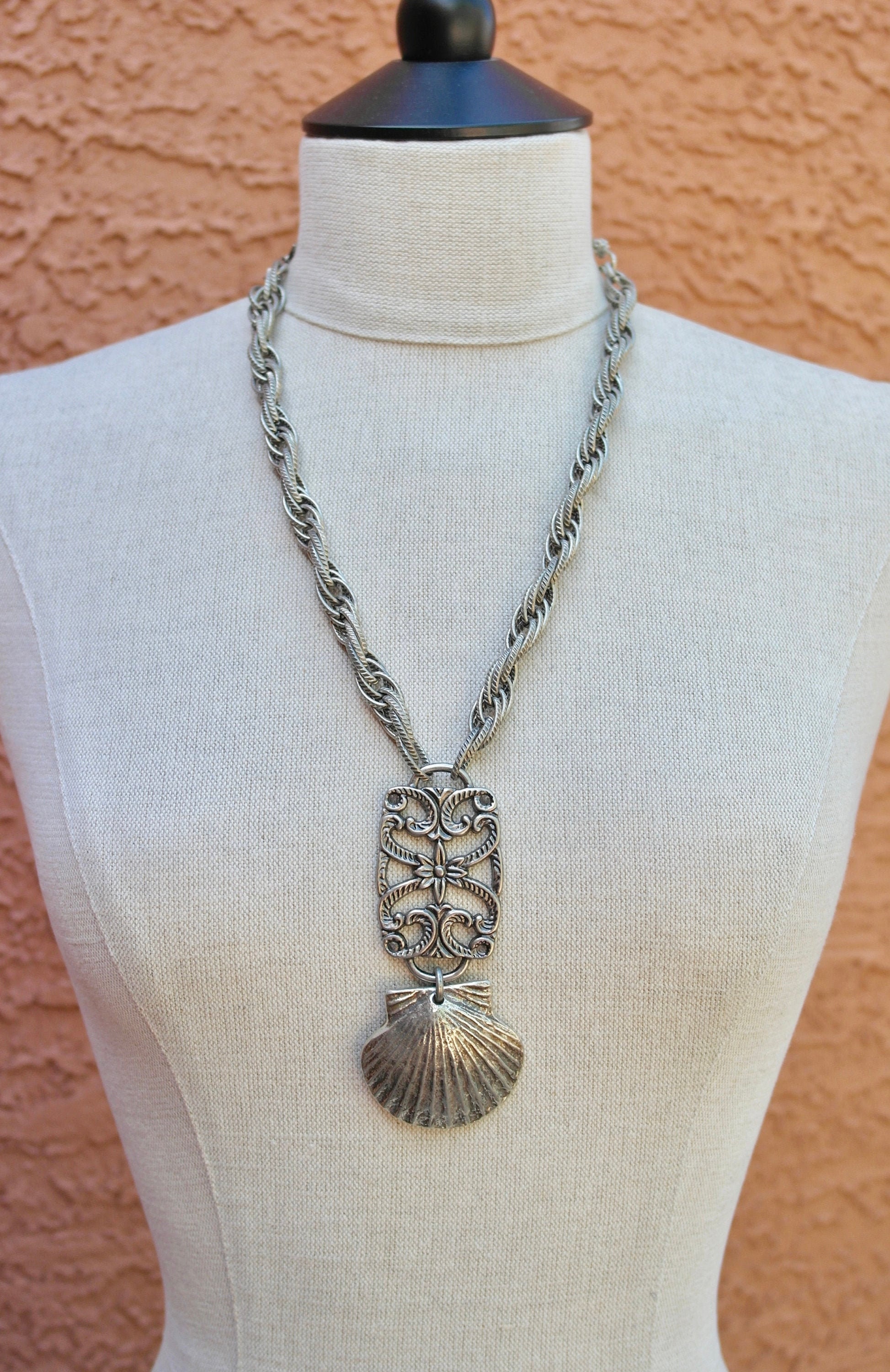 Shell Shield Necklace - Etsy