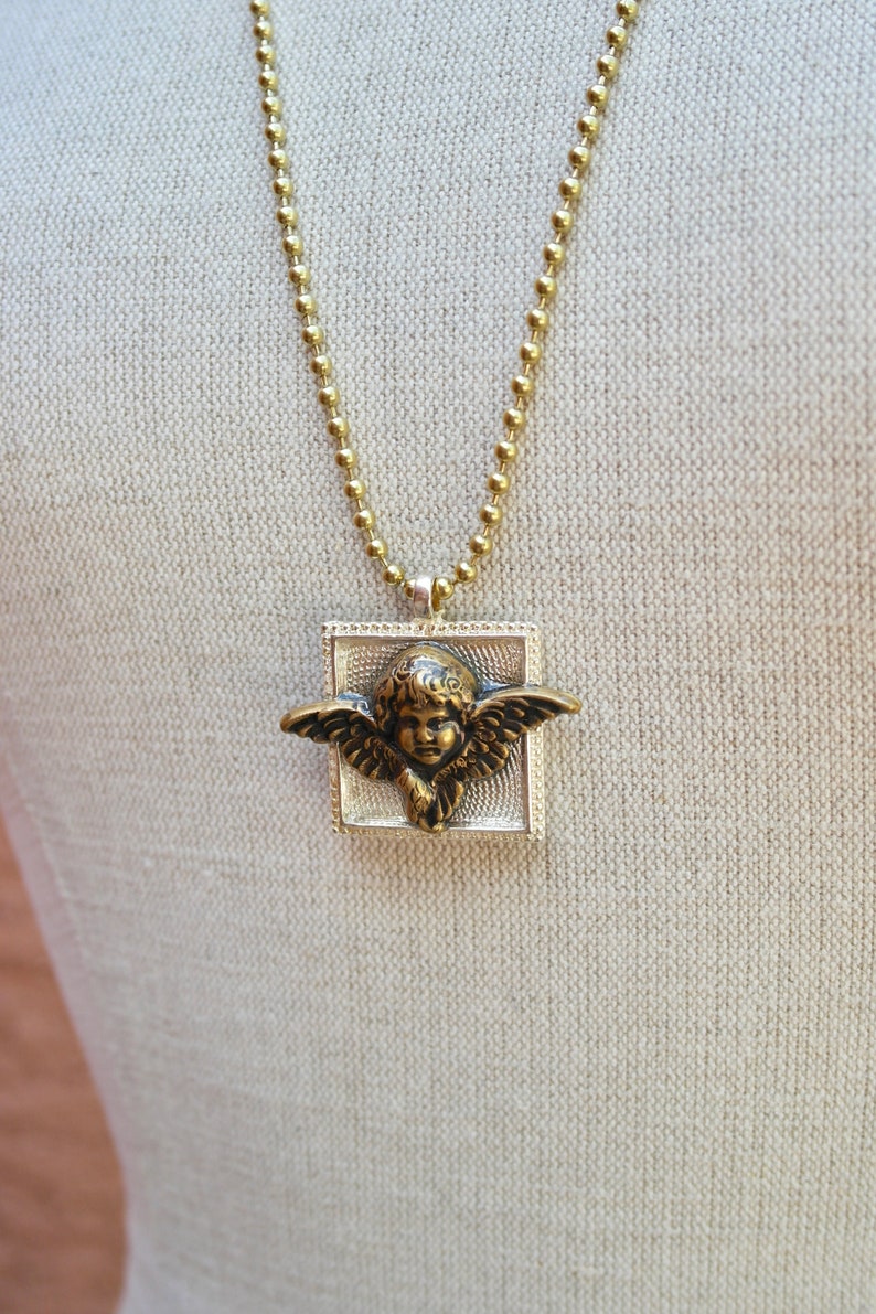 Angel Angel Ball Chain Necklaces - Etsy
