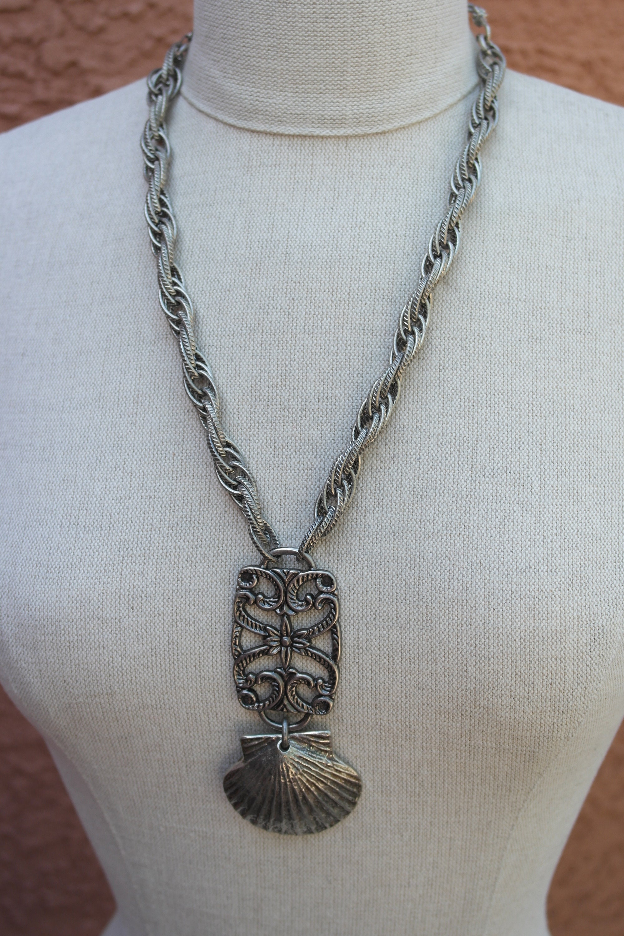 Shell Shield Necklace - Etsy