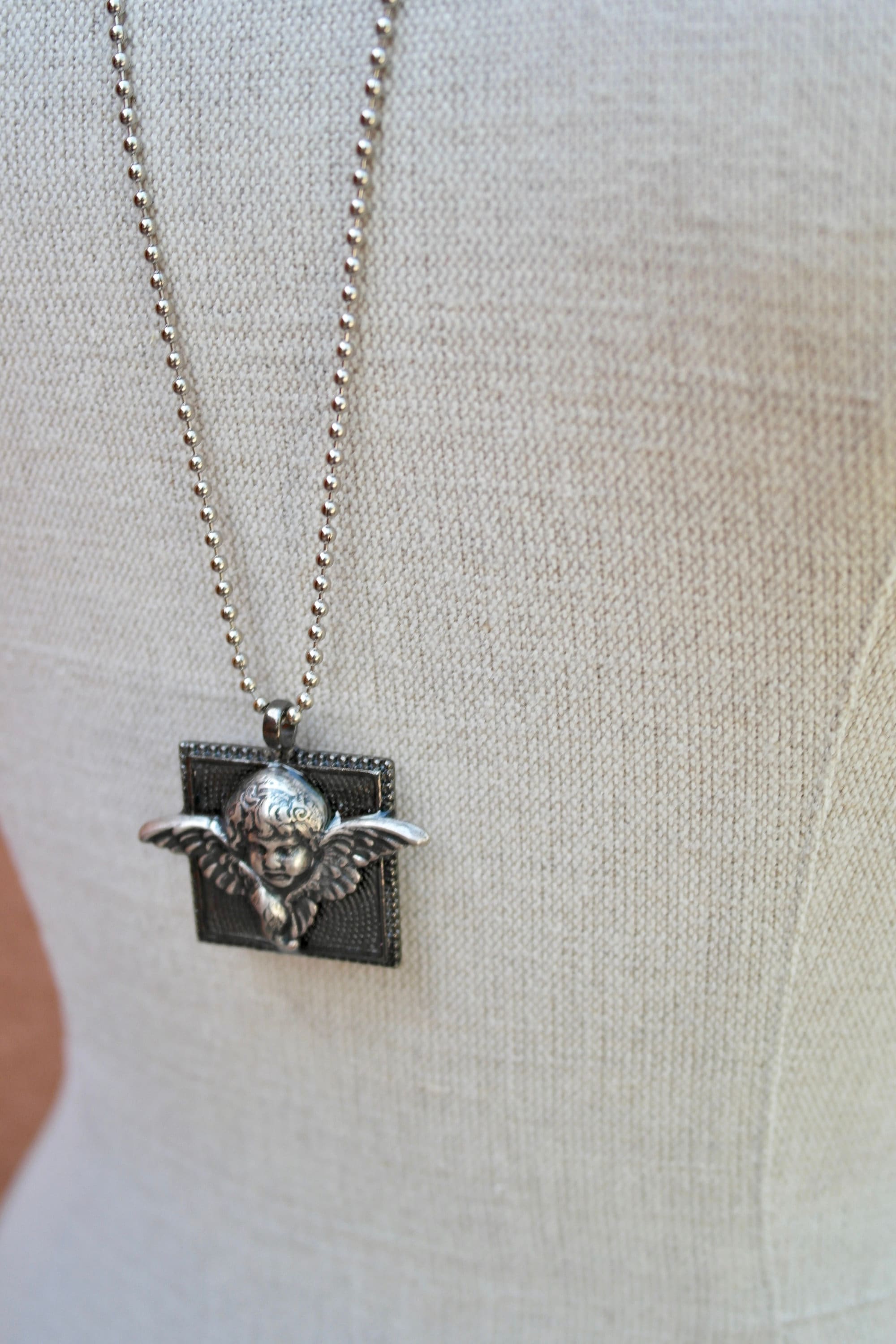 Angel Angel Ball Chain Necklaces - Etsy