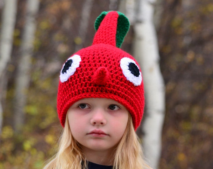 Red Pikmin Hat, Crochet by Allie - Etsy