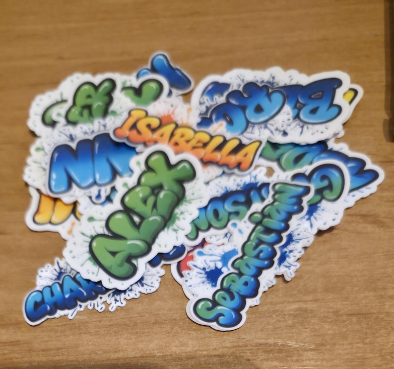 Custom Graffiti Name Sticker | Personalized Street Style Vinyl Decal ...