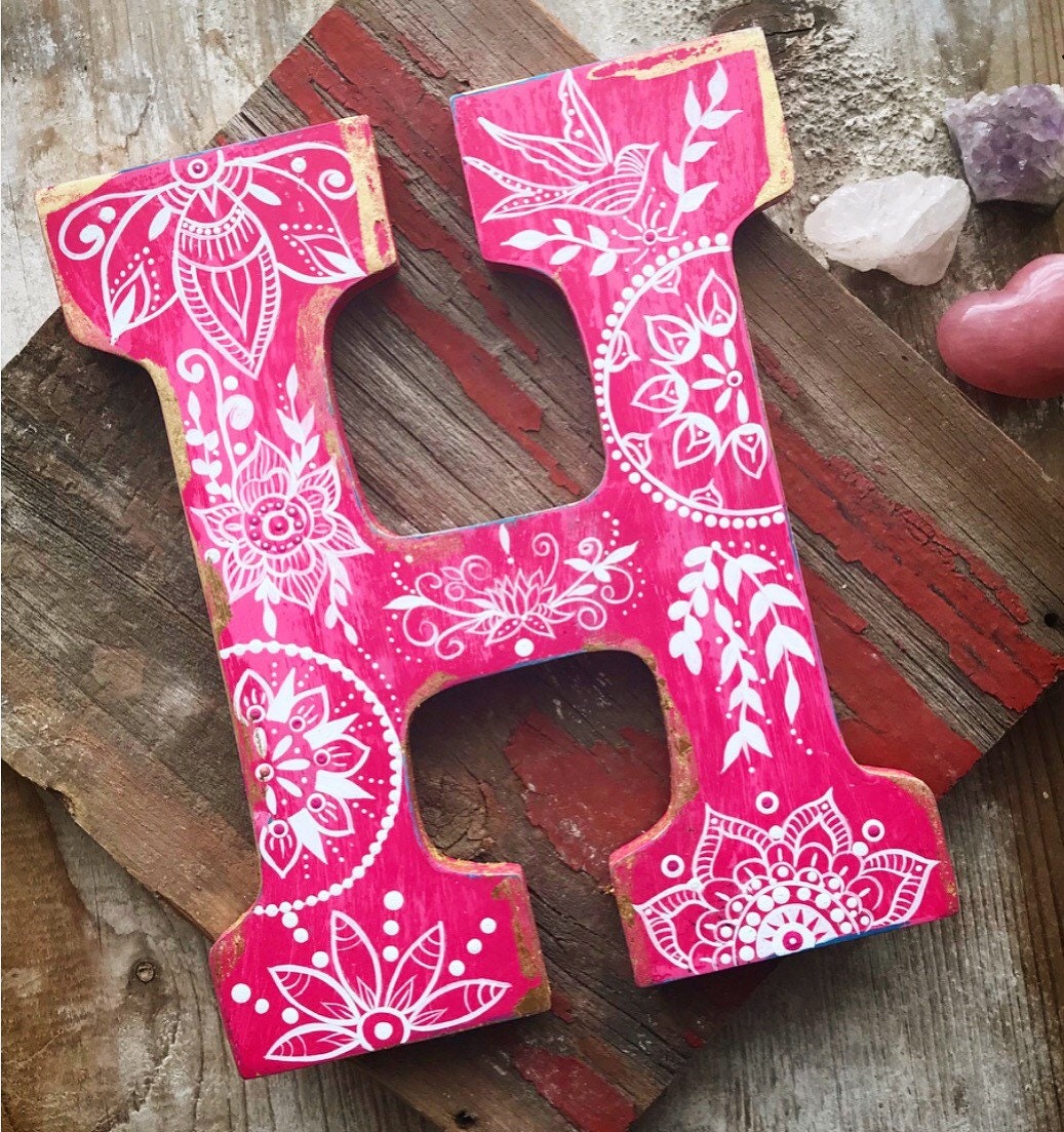 BoHo Colorful Letters | Etsy