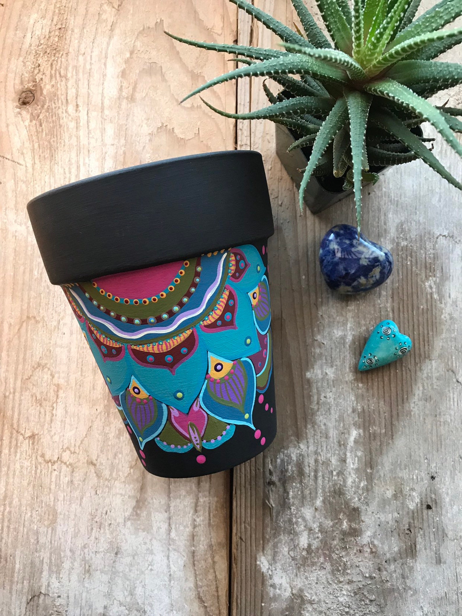 Mandala Succulent Planter - Etsy