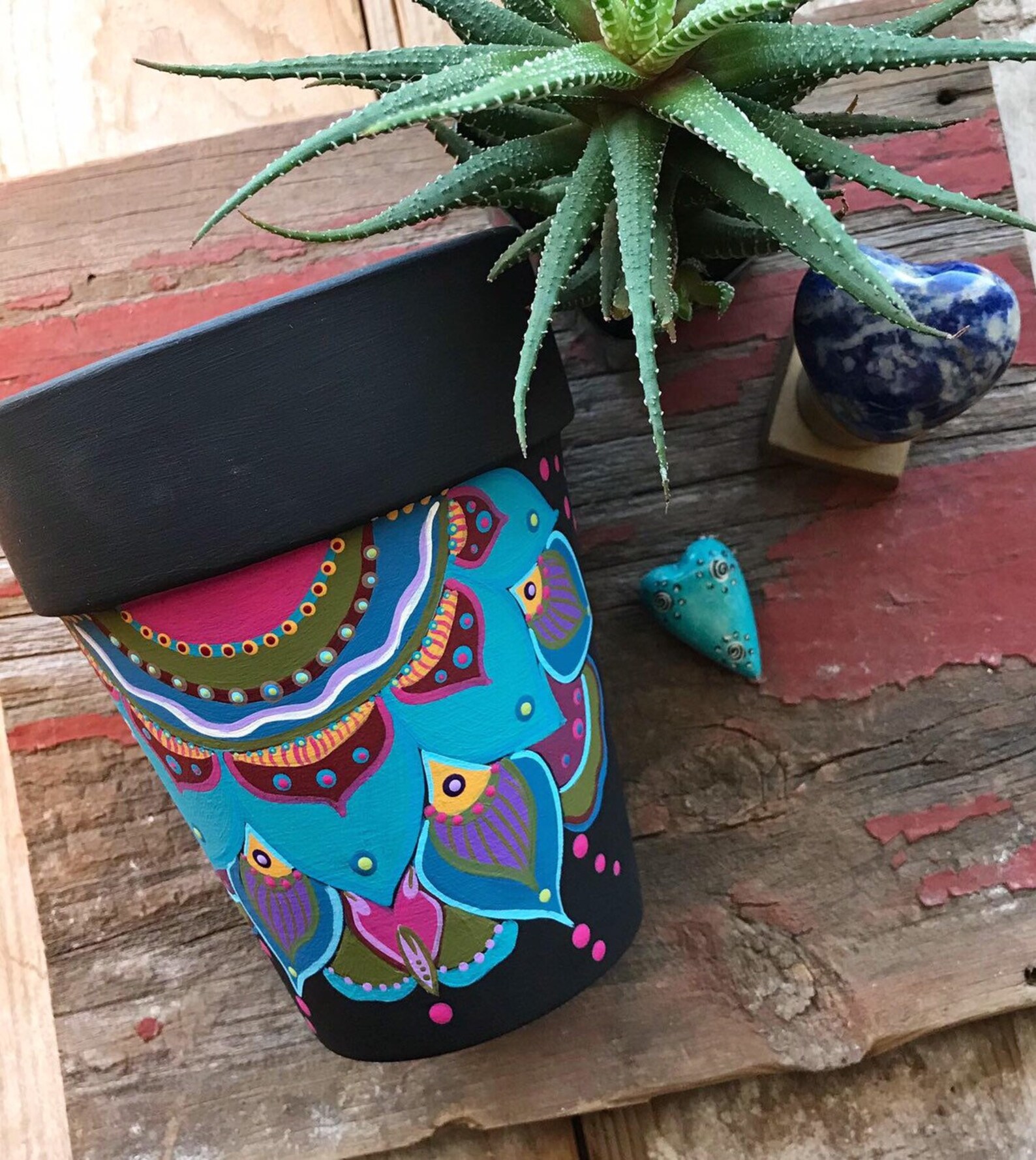 Mandala Succulent Planter - Etsy