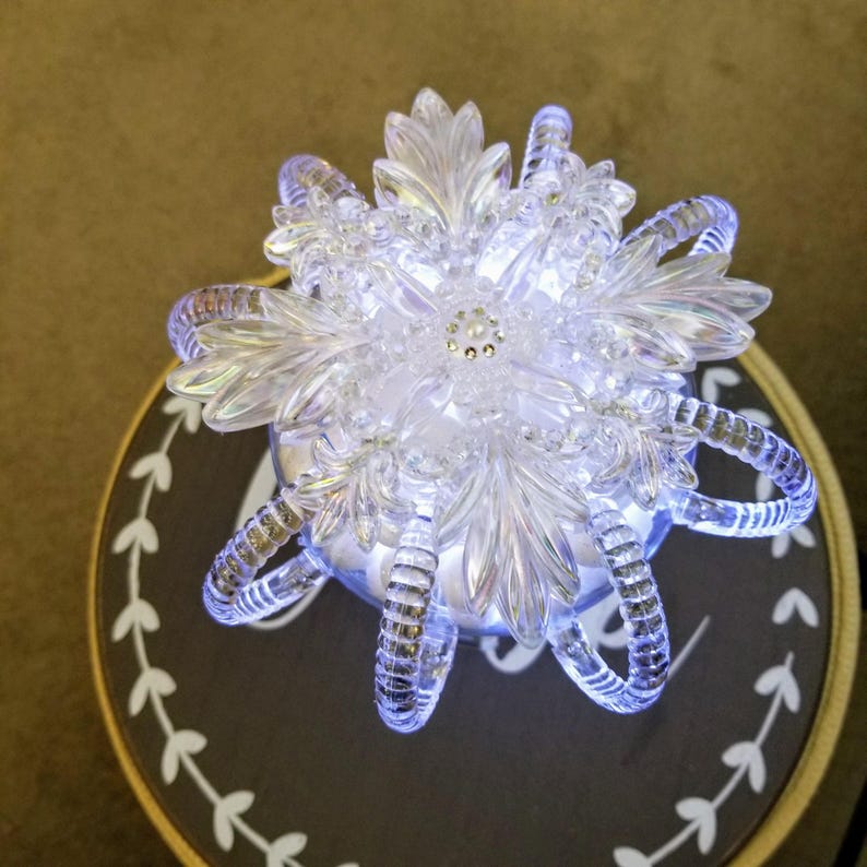 Lighted Snow Globe, Winter Table Centerpiece, Fairy Light Glass ...