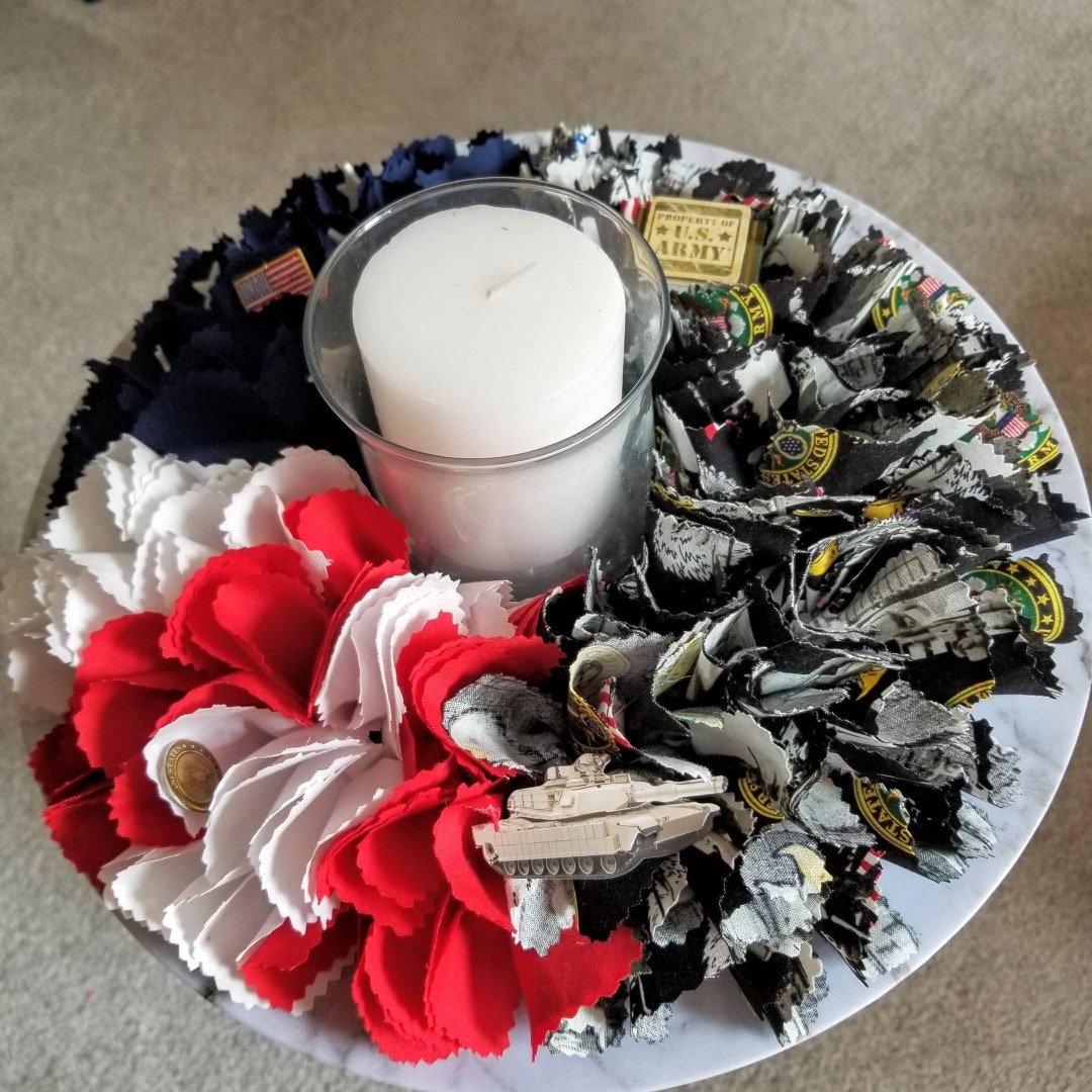 Army Decor Wreath Centerpiece Military Office Decor Table - Etsy