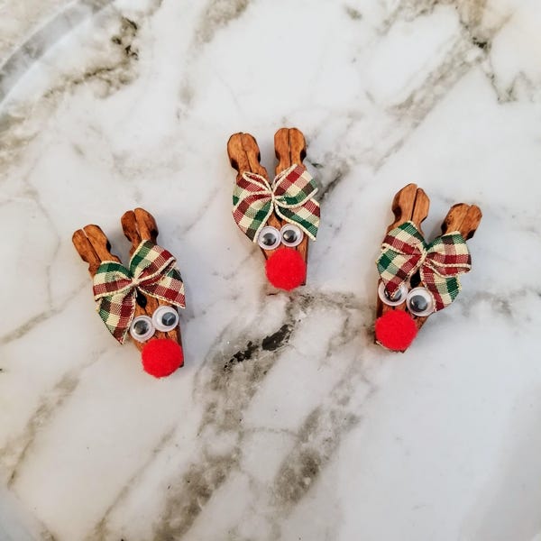 Clothespin Reindeer - Etsy