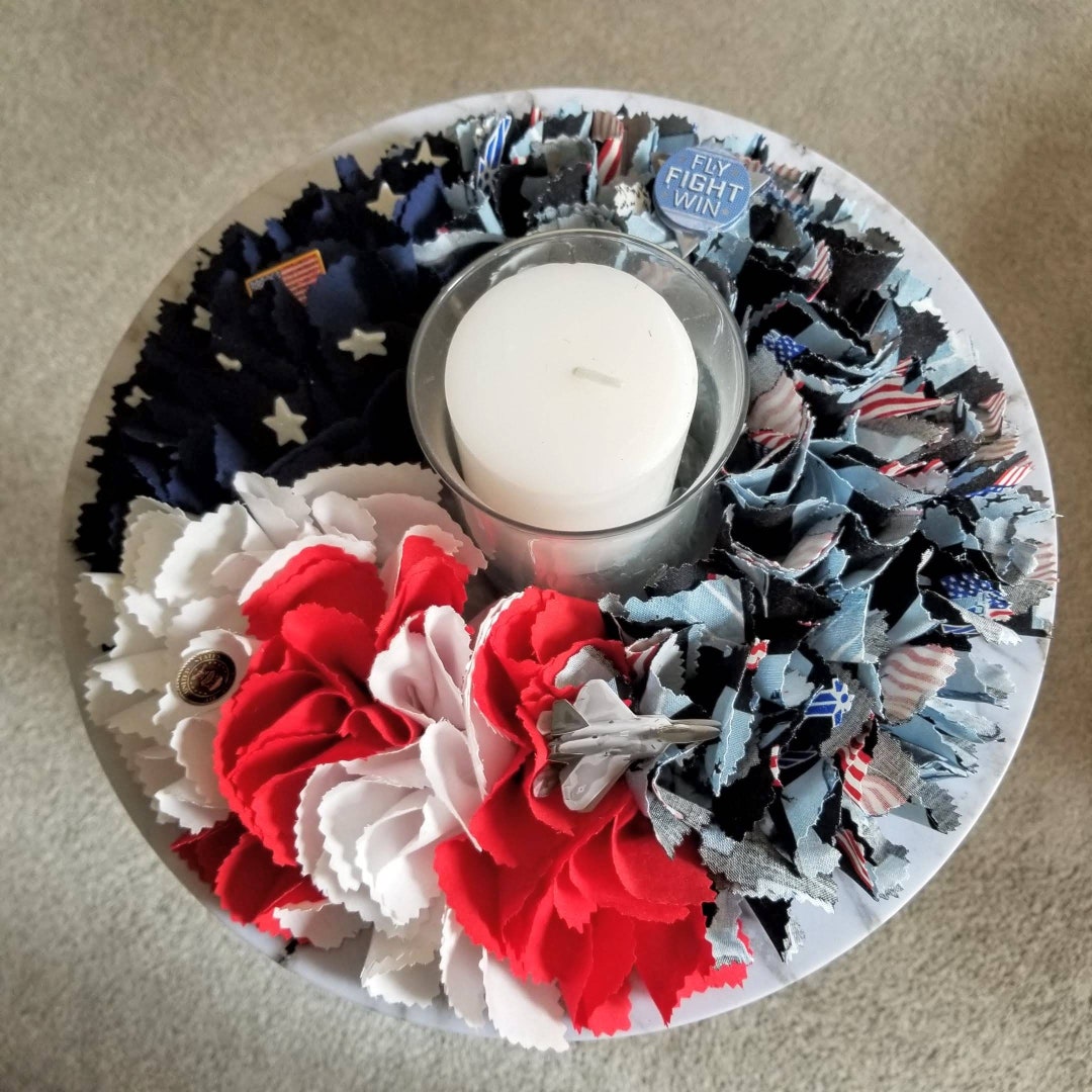 Air Force Decoration, Candle Centerpiece, Military Decoration, Air ...