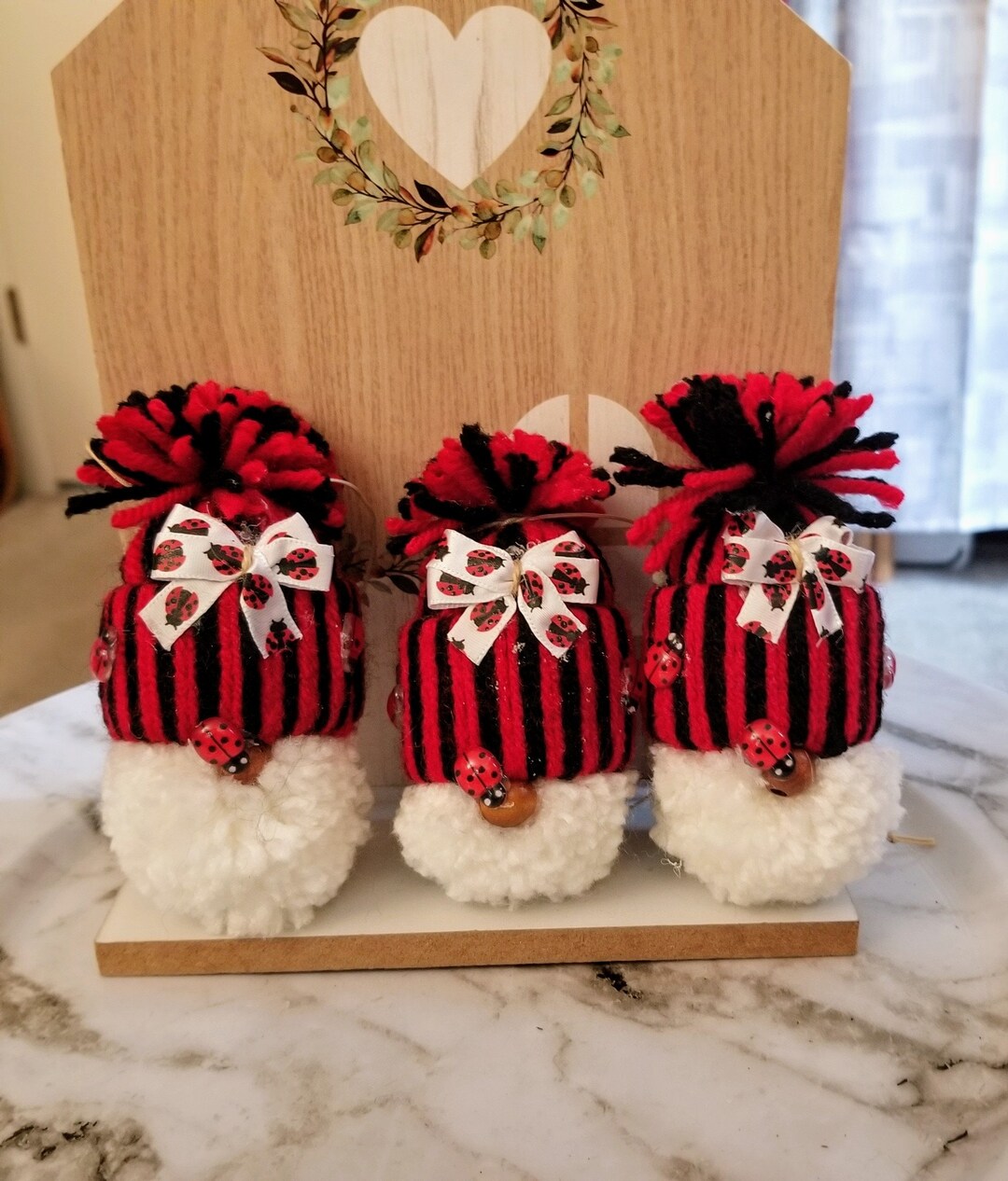 Ladybug Ornament Ladybug Gnome Ladybug Decor Gnome Ornament Ladybug