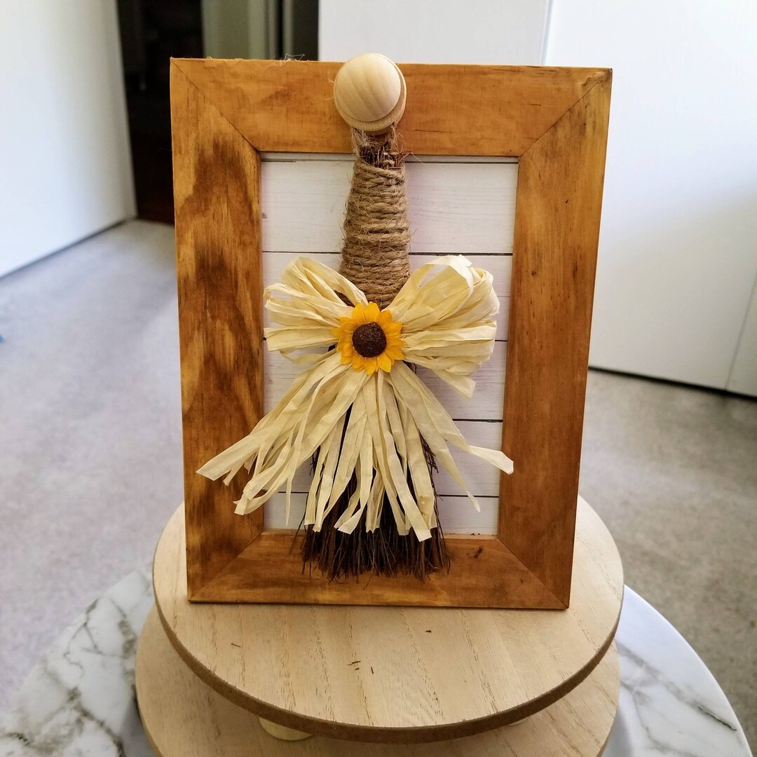 Fall Broom, Cinnamon Broom, Fall Picture Frame, Sunflower Wall Hanging ...