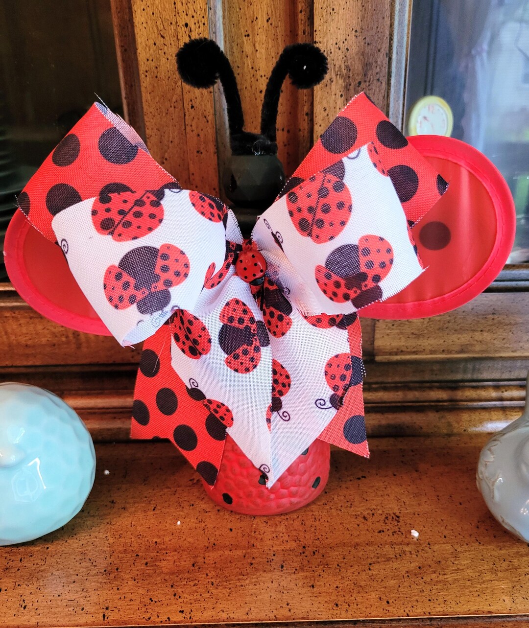 Glass Ladybug, Ladybug Shelf Sitter, Ladybug Figurine, Ladybug Gift ...