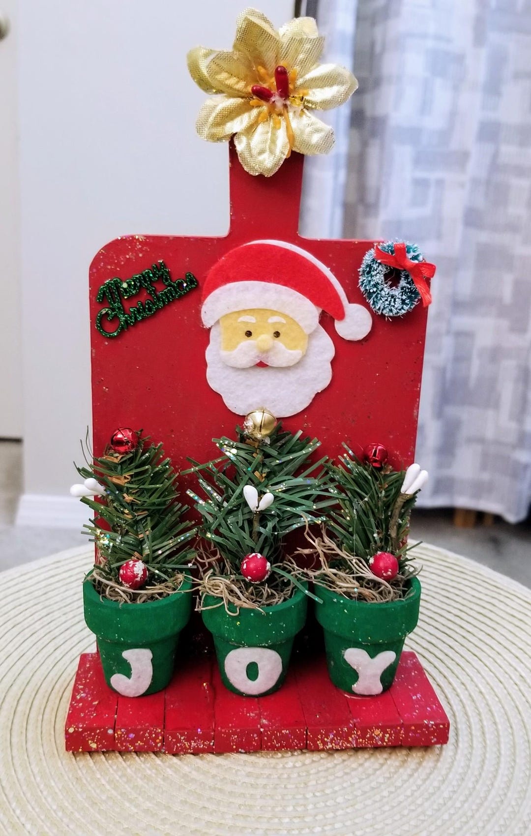 Christmas Joy Sign, Joy Wood Sign, Christmas Cutting Board, Mini Plant ...