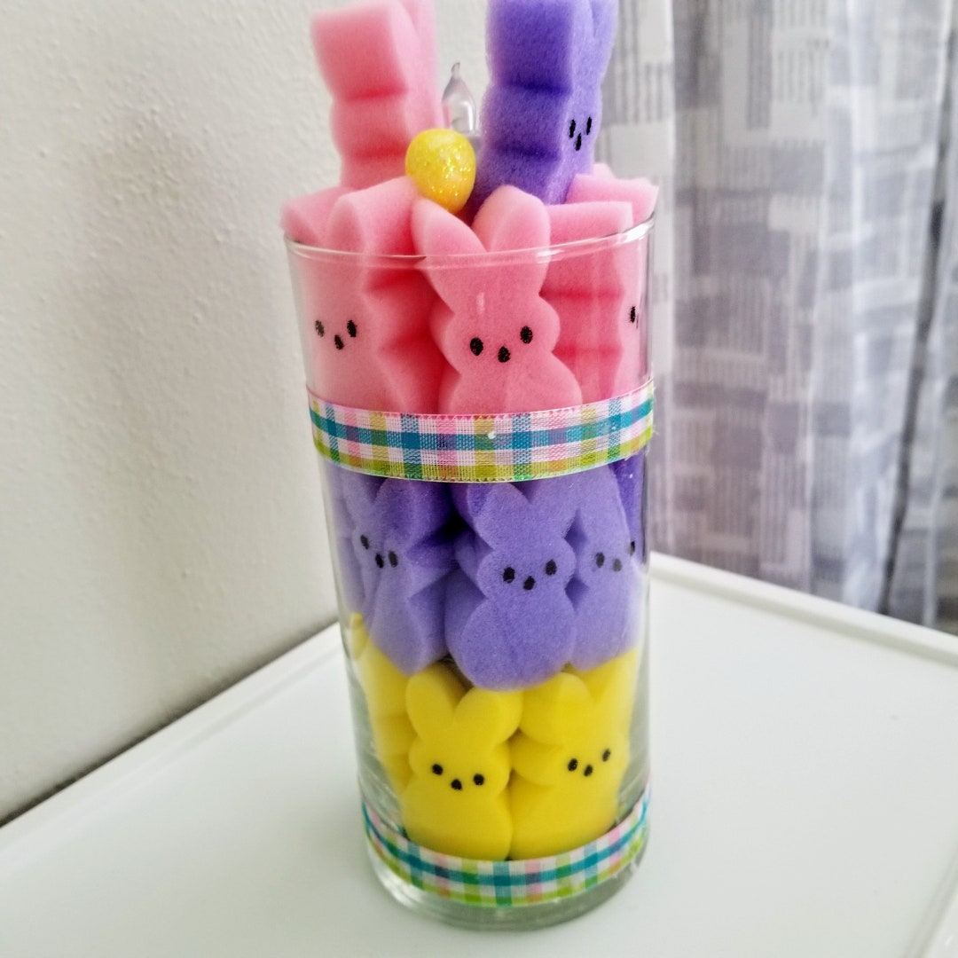 Lighted Peeps, Bunny Candle Holder, Peeps Centerpiece, Bunny Table ...