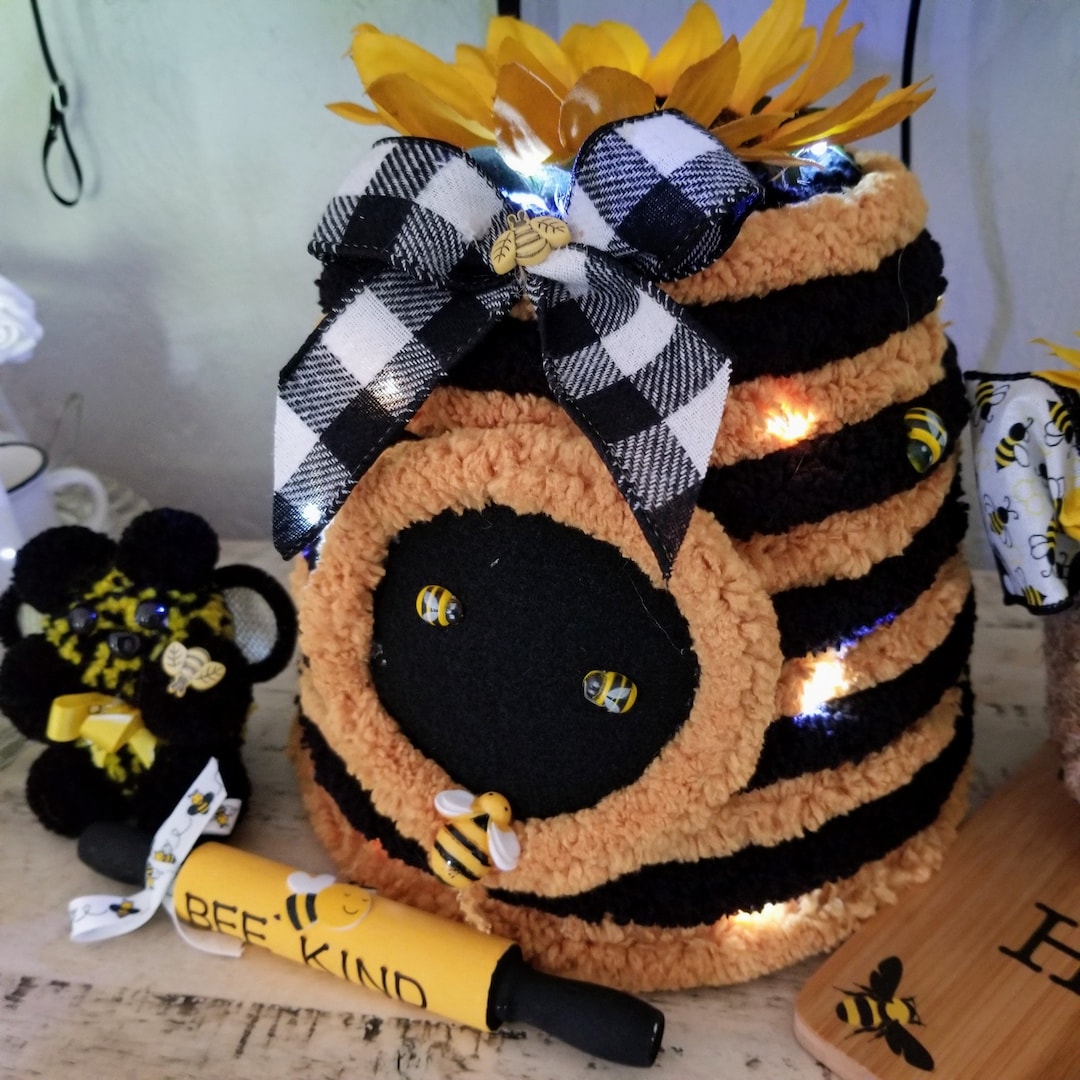 Bee Hive Decoration, Bee Lights, Bumble Bee Decor, Bee Centerpiece ...