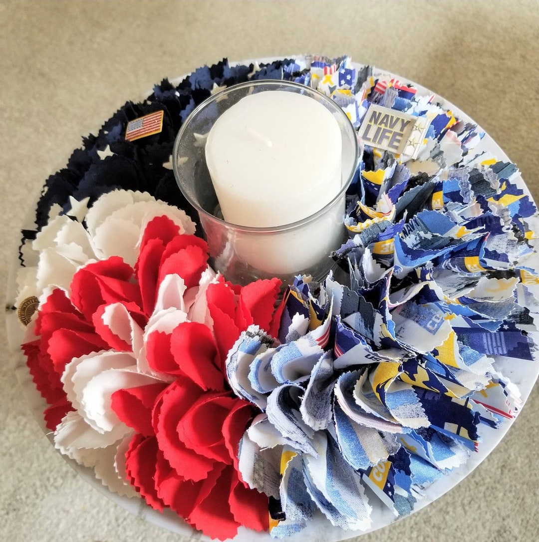 US Navy Decor, Candle Centerpiece, US Navy Gift, Military Decoration ...