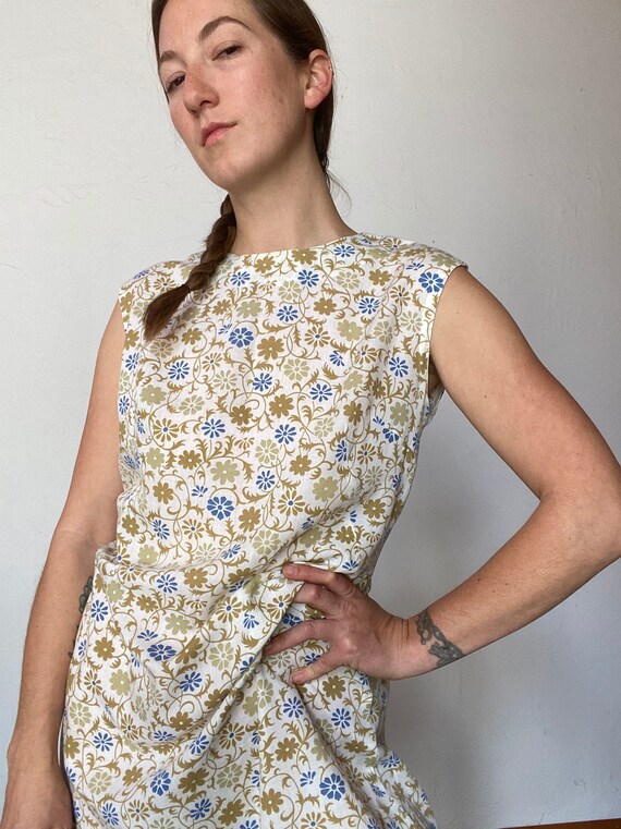 1960s handmade floral sheath dress | size 8-10 - Gem