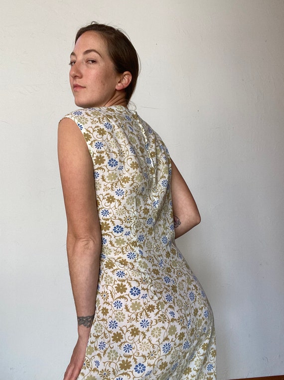 1960s handmade floral sheath dress | size 8-10 - Gem