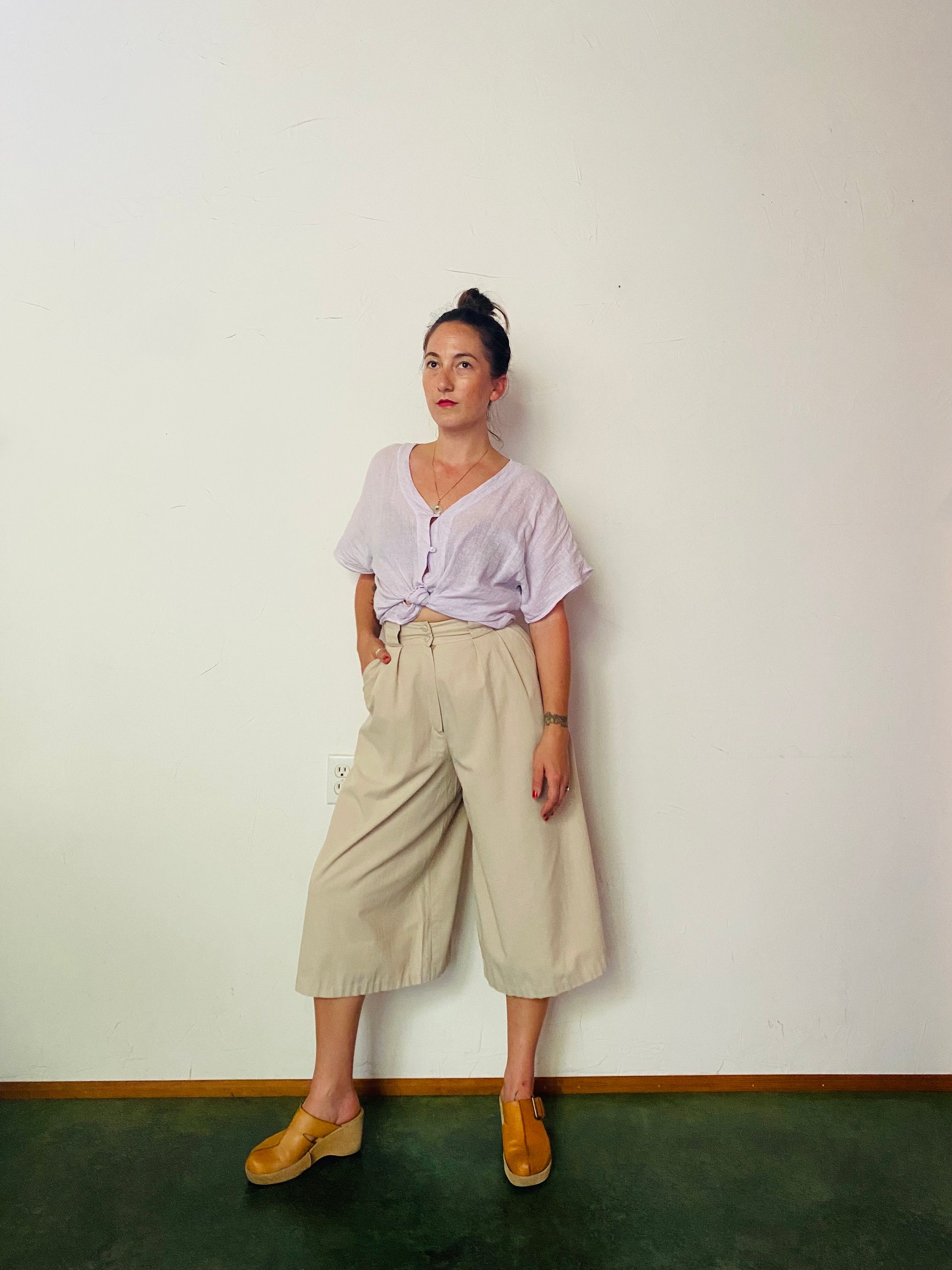 80s Super Wide Khaki Culottes by Craig Clothing Co. - Etsy