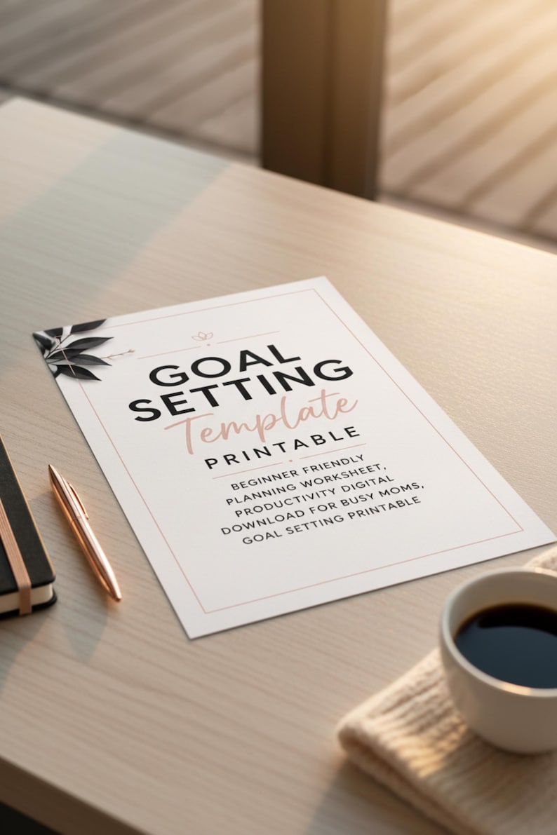 Goal Setting Template Printable, Beginner Friendly Planning Worksheet ...