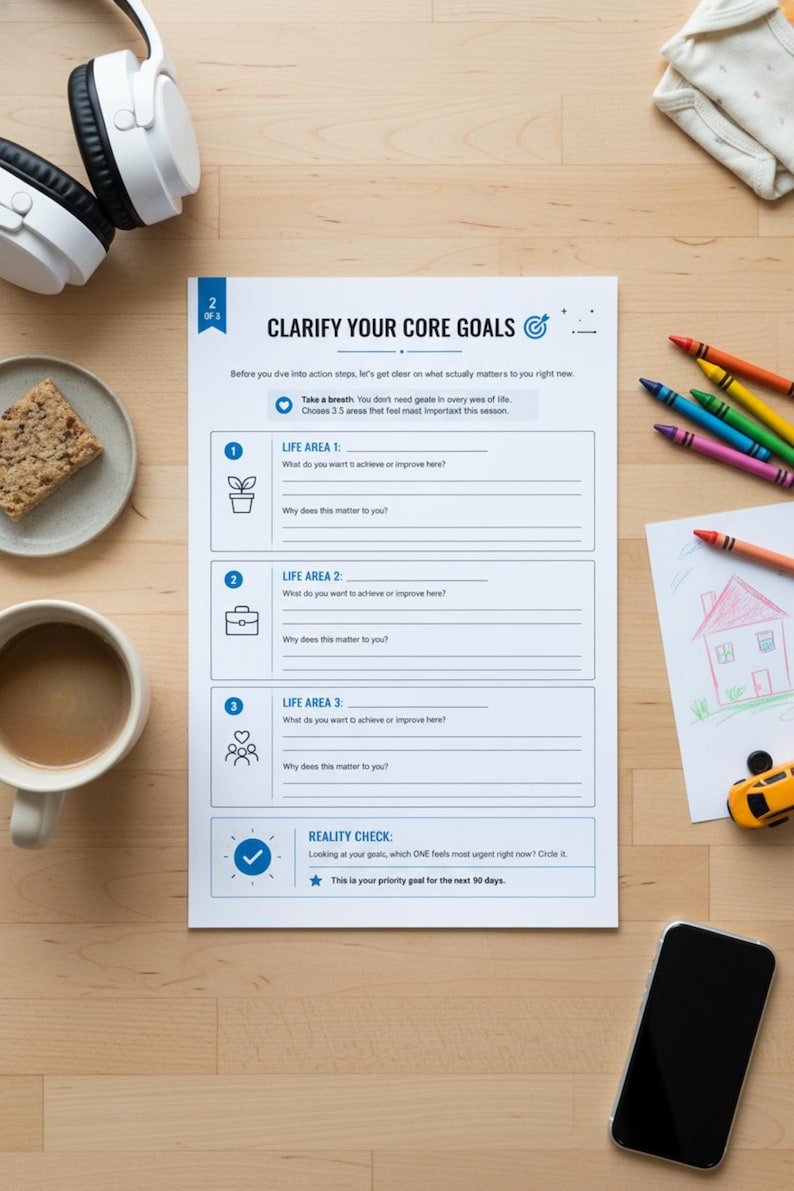 Goal Setting Template Printable, Beginner Friendly Planning Worksheet ...