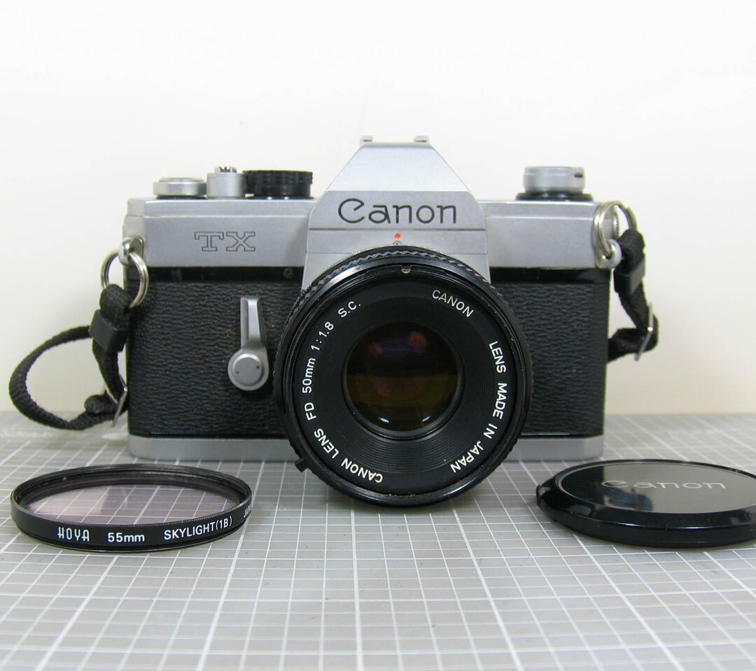 Classic Canon TX 35mm SLR Film Camera FD 50mm F/1.8 S.C. Lens - Etsy