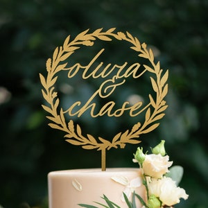 Personalized Wedding Cake Topper / Custom Script Cake Topper for ...