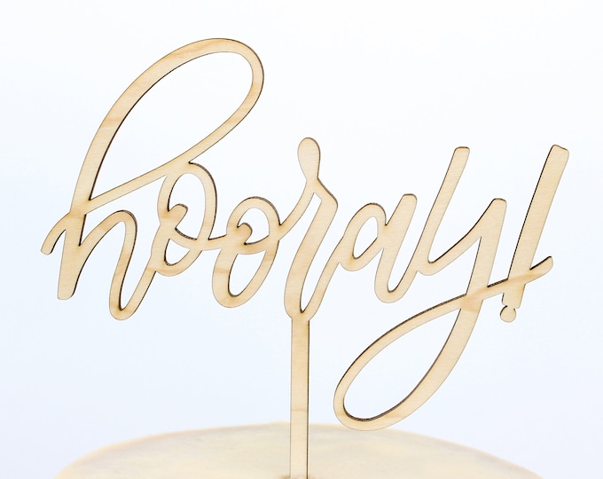 HOORAY Felt Cake Topper stiffened Felt Custom Color Options Available ...