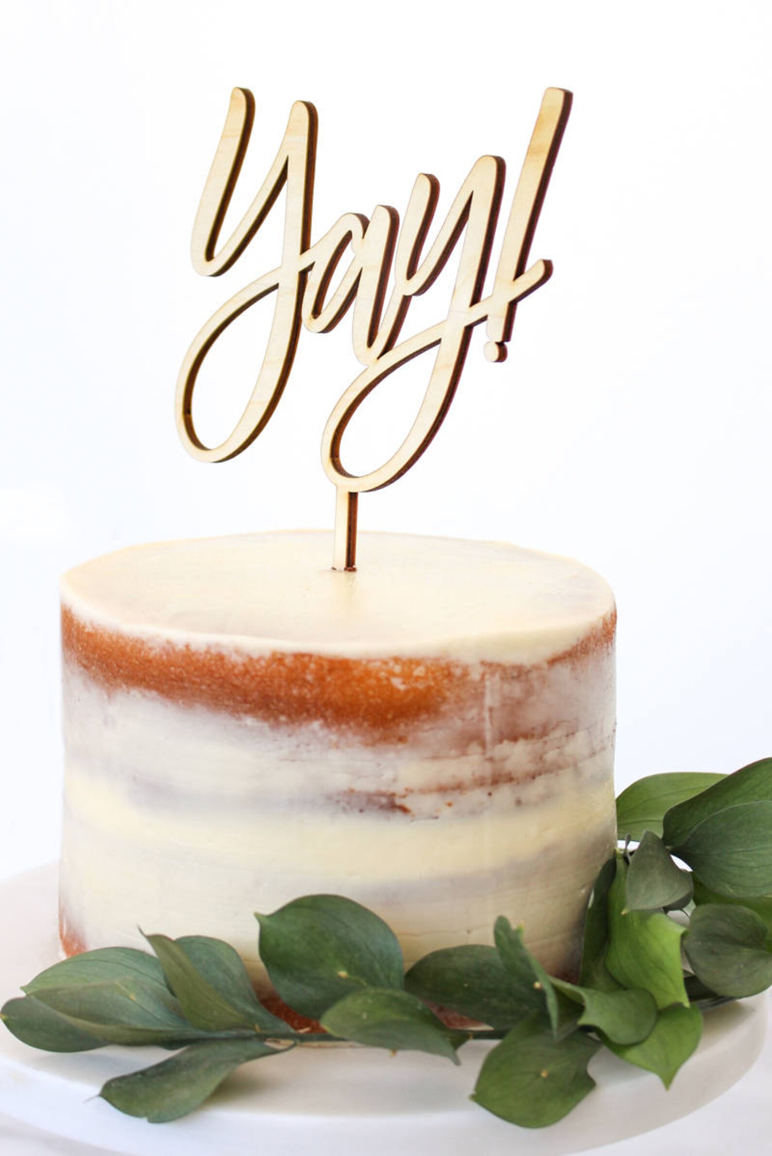 Calligraphy Yay Cake Topper Script Yay Cake Topper | Etsy