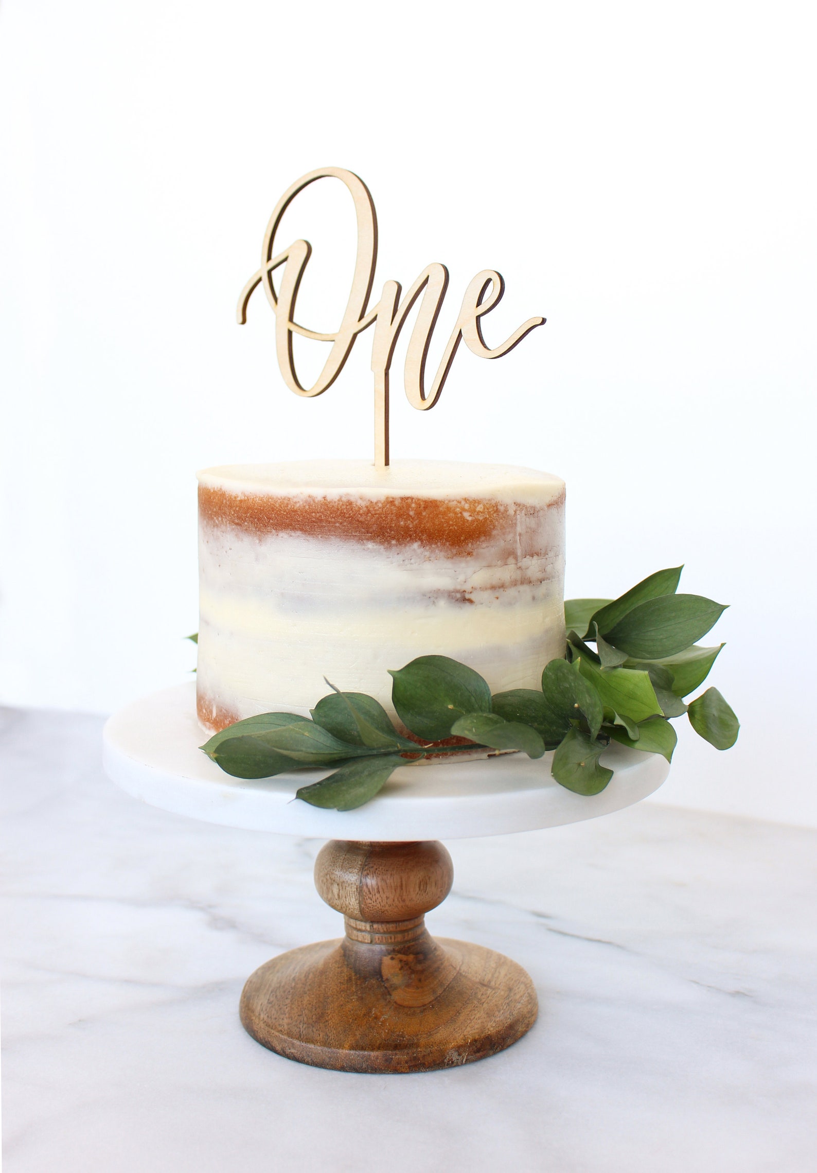 Calligraphy One First Birthday Cake Topper / Toddler Birthday Cake ...