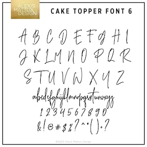 Personalized Wedding Cake Topper / Custom Script Cake Topper for ...