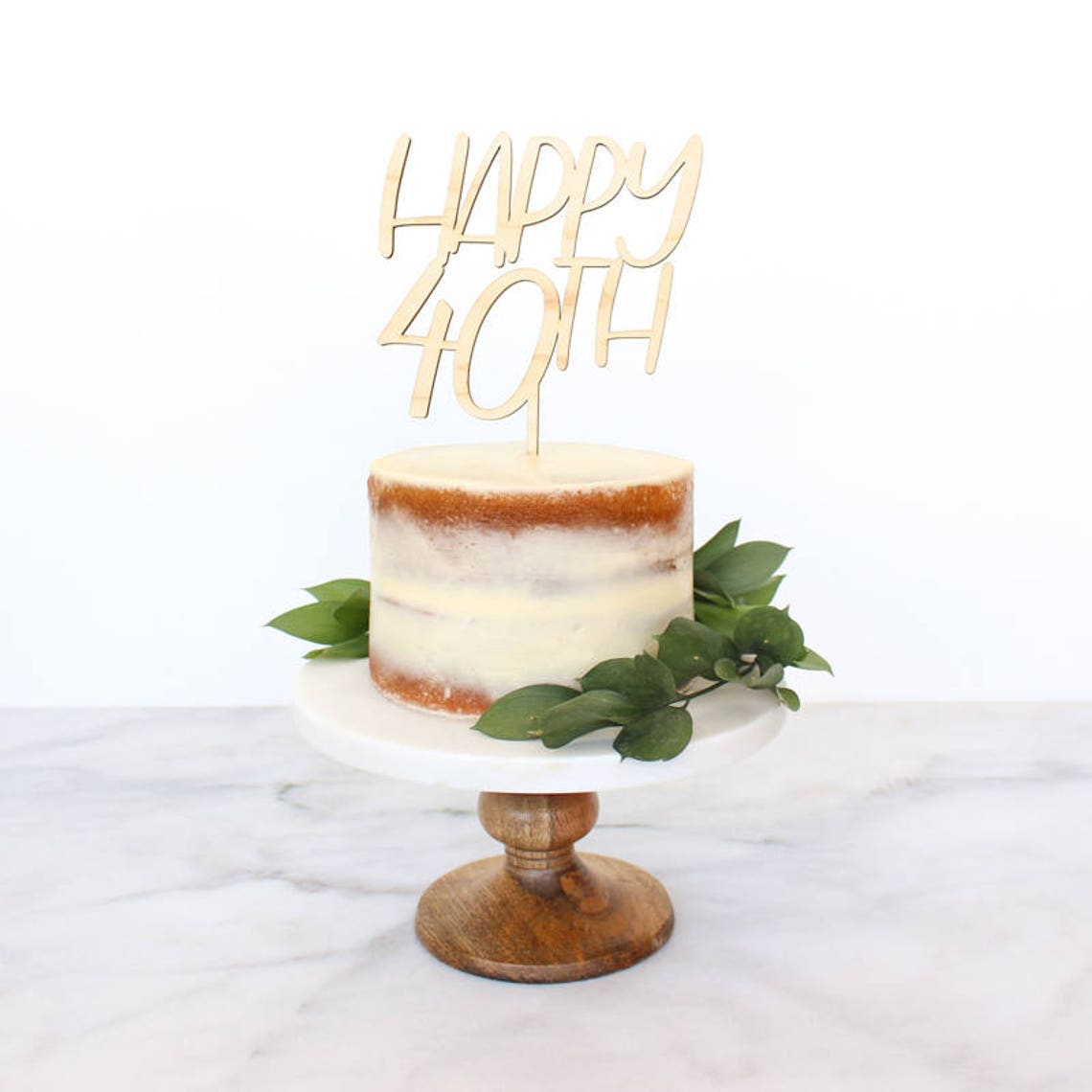 40th Birthday Cake Topper. 40th Anniversary Cake Topper Happy | Etsy