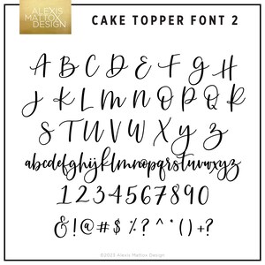 Personalized Wedding Cake Topper / Custom Script Cake Topper for ...