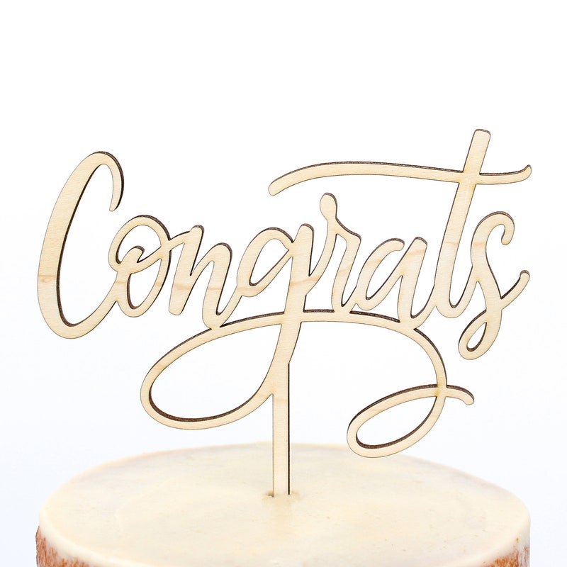 Congratulations Cake Topper - Etsy