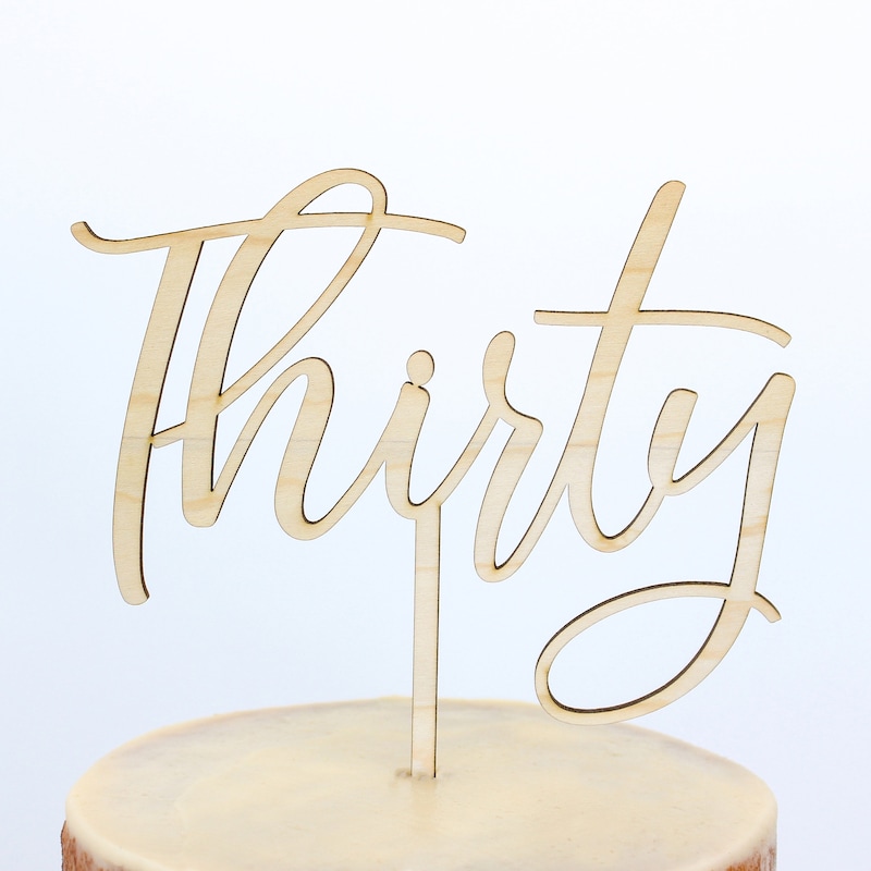 Gold Acrylic Thirty Gold - Etsy