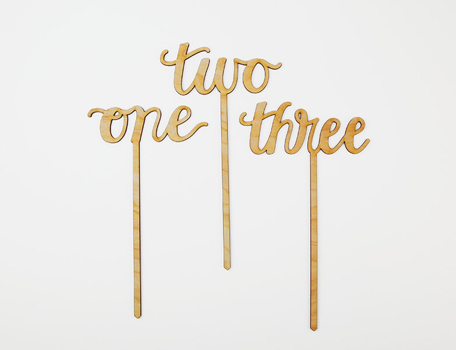 Script Number Cake Topper - Etsy