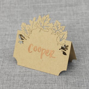Fall Leaves Thanksgiving Pop-up Place Card - Etsy