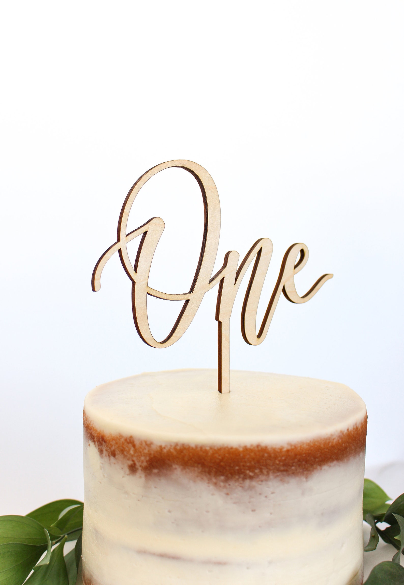 Calligraphy One First Birthday Cake Topper / Toddler Birthday Cake ...