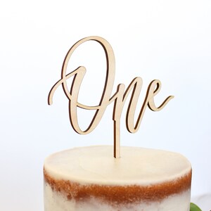Calligraphy One First Birthday Cake Topper / Toddler Birthday Cake ...