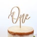Calligraphy One First Birthday Cake Topper / Toddler Birthday Cake ...