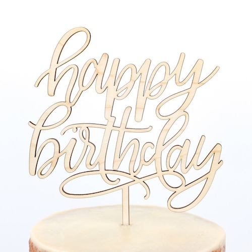 Personalized Birthday Cake Topper / Custom Script Cake Topper - Etsy