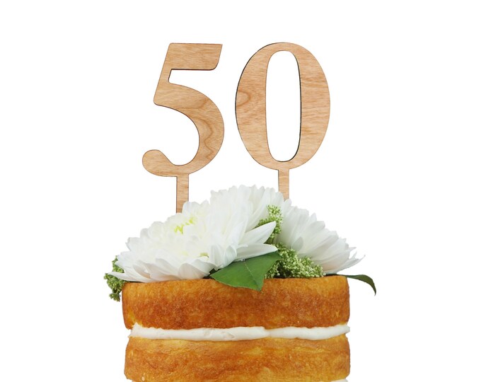 Cherry Wood Number Cake Topper Great for a Birthday or | Etsy