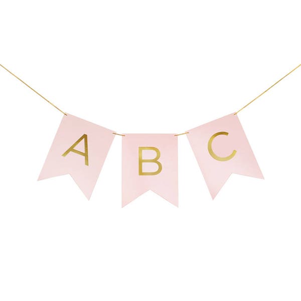 Pink and Gold Banner - Etsy