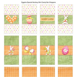 Printable Digital Mini Candy Bar Wrappers for Easter - Chicks - Bunny ...