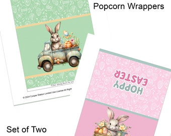 Digital Printable Easter Popcorn Wrapper Instant Download Party Favor ...