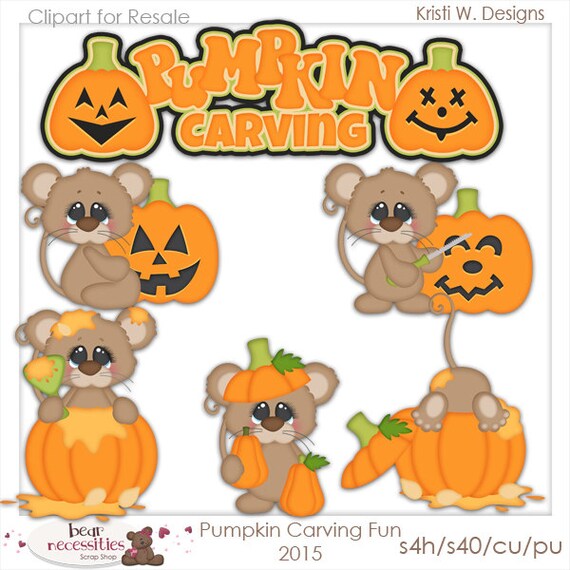 Items similar to Digital Clipart - Halloween Clipart - Pumpkin Clip Art ...
