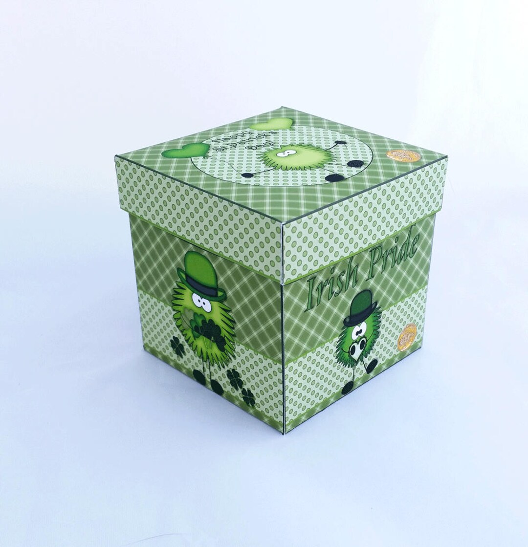 Digital Printable Saint Patrick's Day Cupcake Box - Green Cupcake Box ...