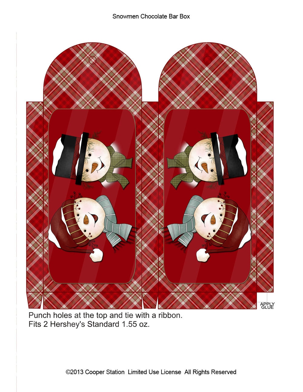 Digital Christmas Chocolate Box Snowmen Theme | Etsy