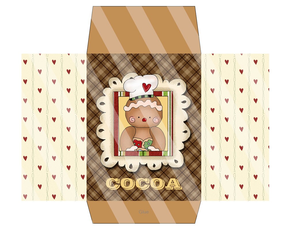 DIY Gingerbread and Candy Digital Cocoa Envelopes CP002 - Etsy