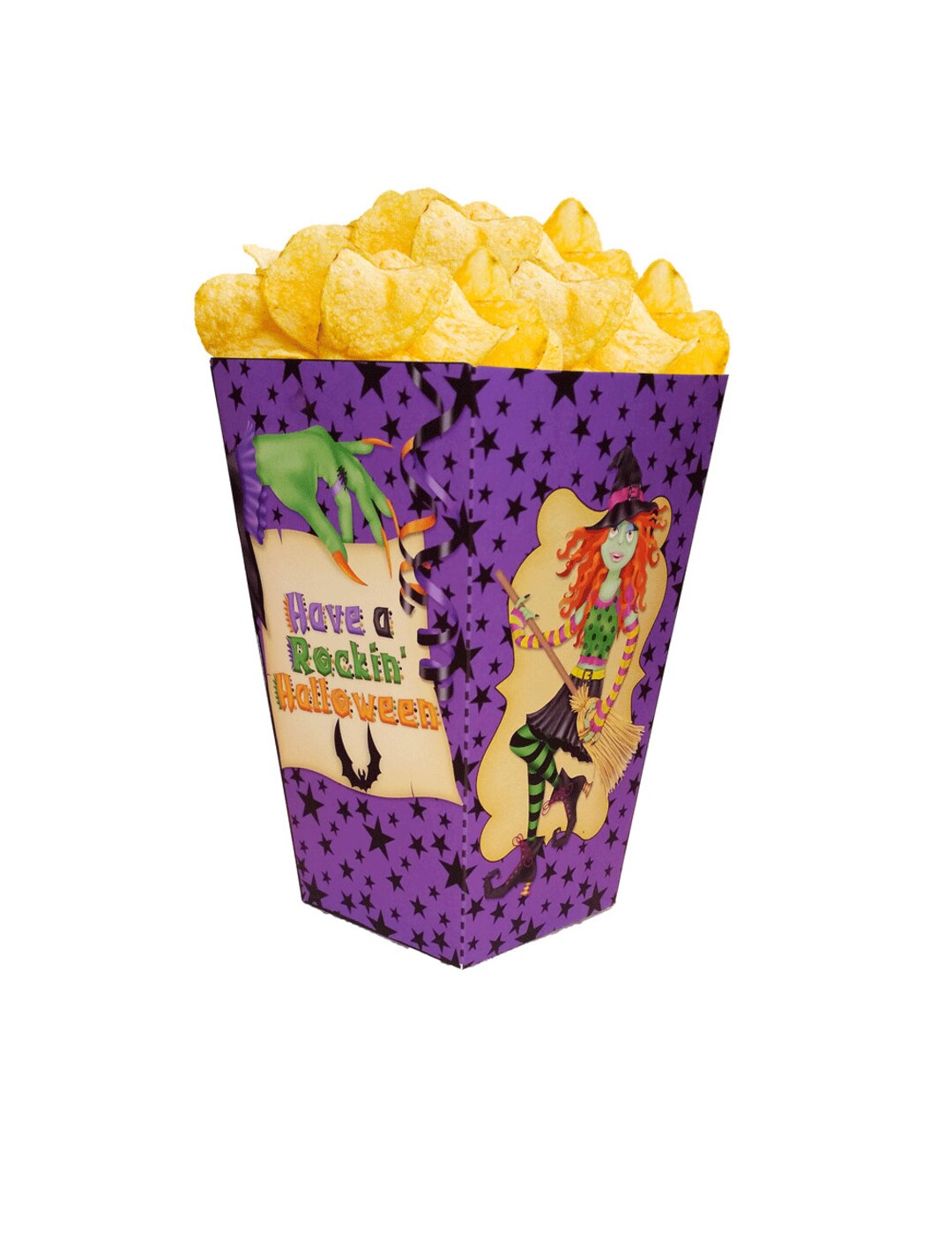 Printable Digital Halloween Popcorn Snack Box - Etsy